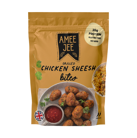 Chicken Sheesh Bites (450g) — Amee Jee Ready-to-Eat High Protein Snack ...